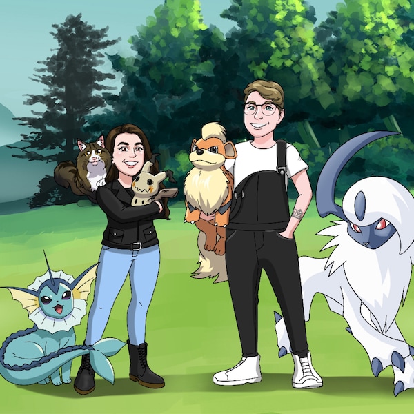 Custom POKEMON Character Portrait From Photo (DIGITAL COPY ...