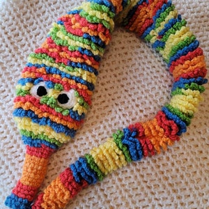 Crochet Pattern, Worm Scarf, Worm Crochet Pattern, Crochet Worm Pattern ...