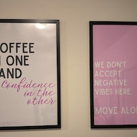 Inspirational Wall Art Women Pink Office Desk Decor Quotes About Life ...