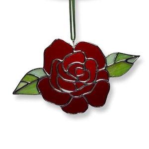 Rose Pattern Stained Glass Pattern DIY Stained Glass Pattern Pdf Flower ...