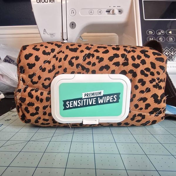 Double Zipper Wipe Pouch PDF Sewing Pattern | Boxy Diaper Bag Wipe Case ...