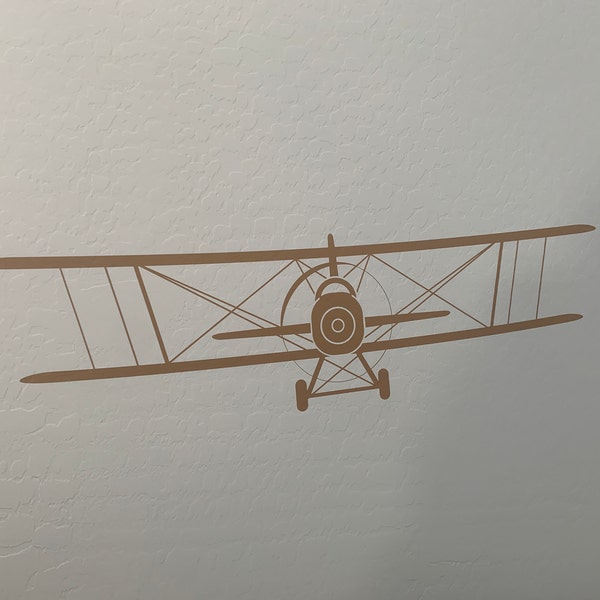 SALE Biplane Vinyl Decal Airplane Wall Decal Graphics Choose Color ...