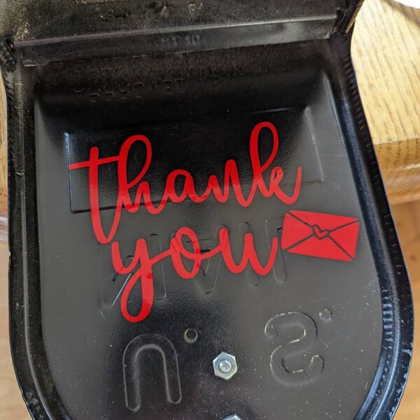 Thank You Decal, Thank You Sticker, Thank You Mail Box Decal Sticker ...