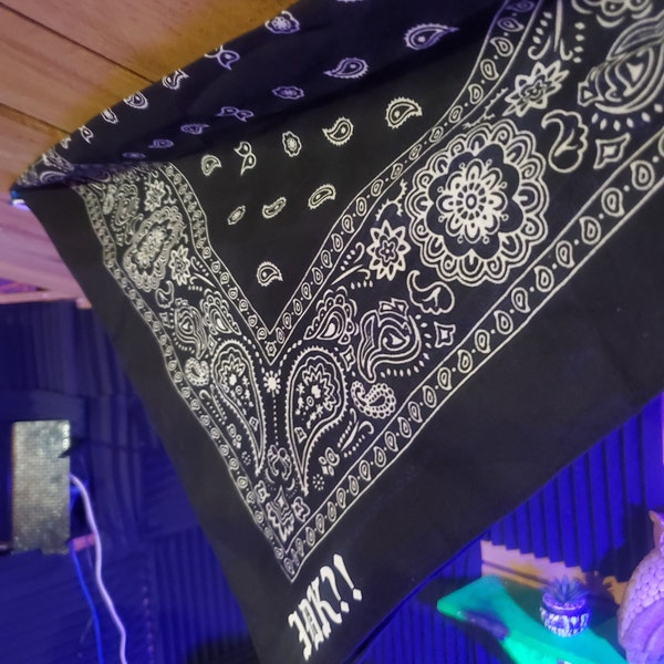 CUSTOM TEXT Any Color Paisley Bandana Neck Scarf- Customize Your Own ...