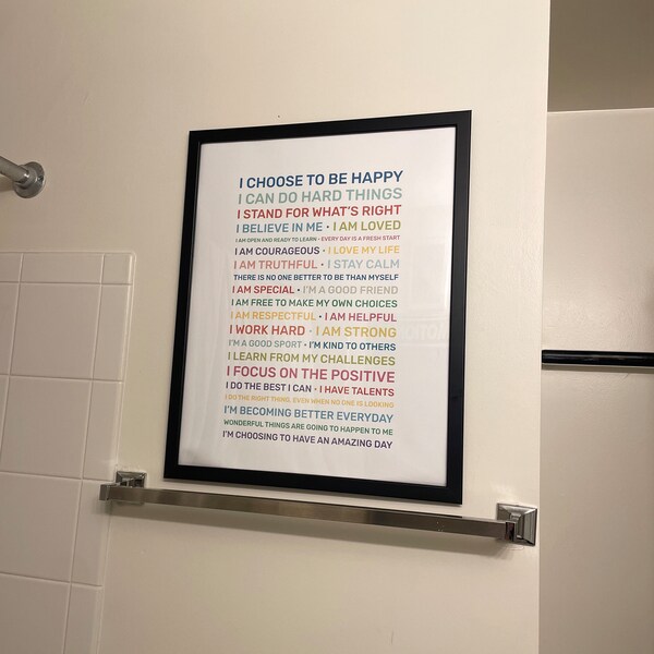Kids Positive Affirmations for Print, Motivational Wall Art, Inspiring ...