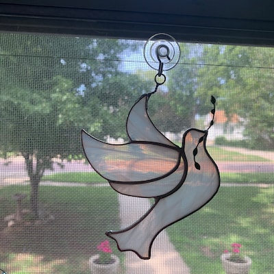 Cardinal Sun Catcher: Stained Glass Light Catcher - Etsy