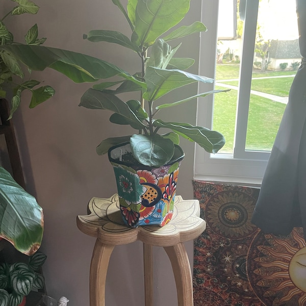 Lotus Flower, Plant Stand, Plant Stool, Plant Shelf, Side Table, Gift ...