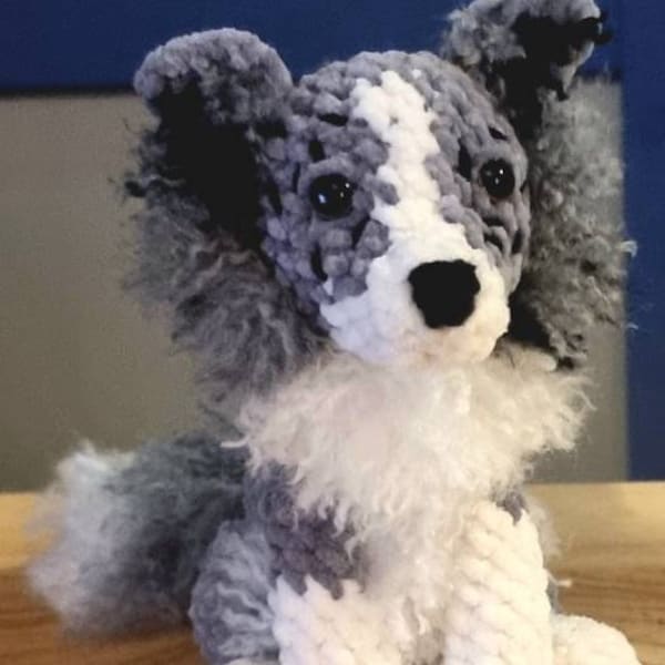Crochet Pattern for Finnly, Realistic Crochet Border Collie Dog ...
