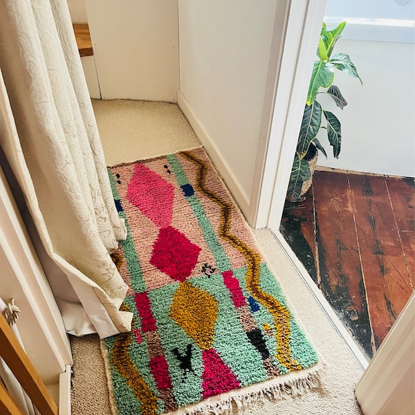 Custom Moroccan Runner Rug - Colorful Rug Runner - Boujaad Hallway ...