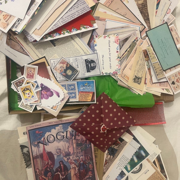 Personalized Vintage Assorted Material for Scrapbooking and Junk ...