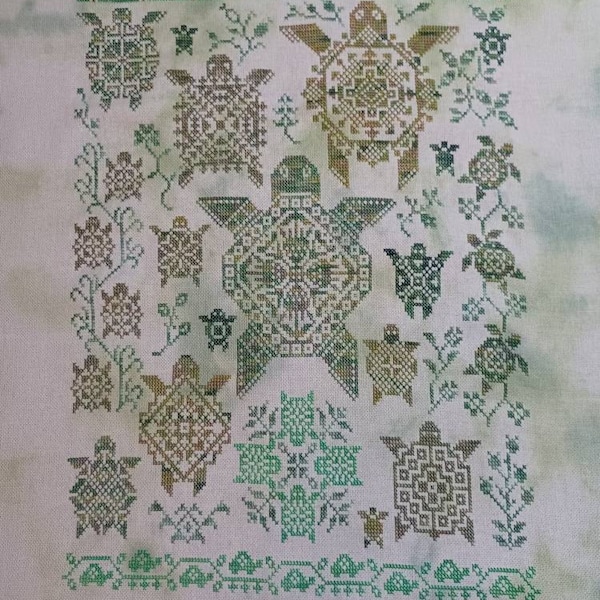 Digital Cross Stitch Pattern “turtle Quaker” Owlforest - Etsy