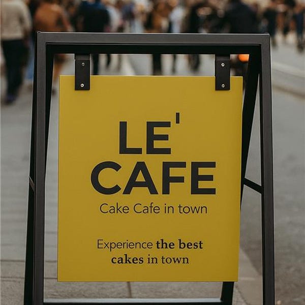 Custom Storefront Sign, A-frame Outdoor Sidewalk Signs, Sandwich ...