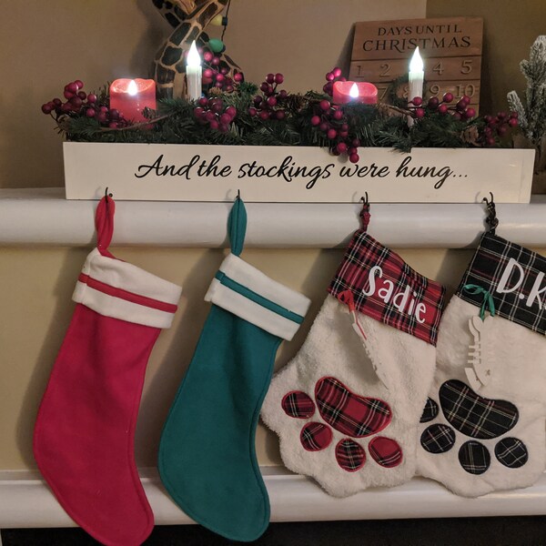And the Stockings Were Hung, Family Stocking Hooks, Mantle Stocking ...
