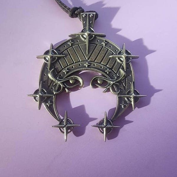 Brass Pendant Fantasy Selune Symbol - Etsy