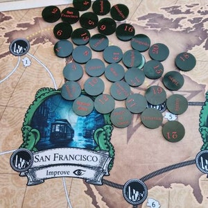 Eldritch Horror Clue Tokens, Original Game and Expansions, Dual Sided ...