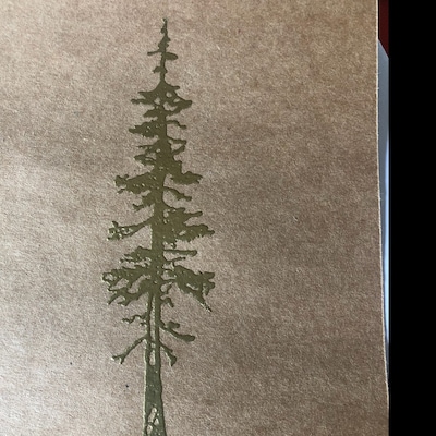 Pine Sequoia Redwood Tree Rubber Stamp Wood Mounted 5 1/4th - Etsy
