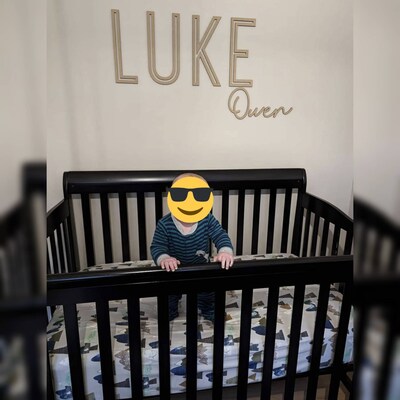 Stacked Custom Name Sign, Wood Name Sign, Nursery Letters, Letter Wall ...