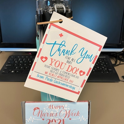 Nurse Appreciation Gift Tag, Thank You Frontlines Worker, Medical ...