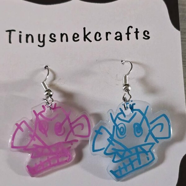 Jinx Earrings | Arcane Jinx League of Legends Arcane Jewelry | Monkey ...