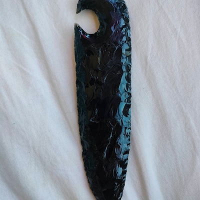 Beautiful Black Obsidian Athame Obsidian Knife, Handmade Stone Knife ...