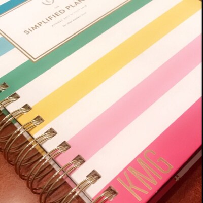 Simplified Planner Monogram Decal Sticker Weekly Simplified Planner ...