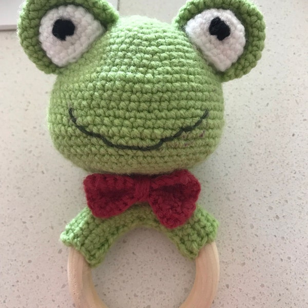 Frog Rattle Crochet Pattern, Set of 2 Baby Rattle Patterns, Teether ...