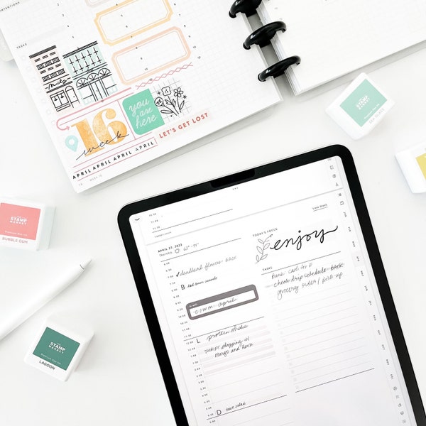 Daily & Weekly Widgets - Digital Sticker Set for Planners - Meals ...