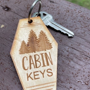 Cabin Keys, Wood Key Chain, Key Chain Accessories, the Cabin - Etsy