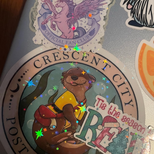 Crescent City River Otter Postal Service Holographic Sticker, HOSAB ...