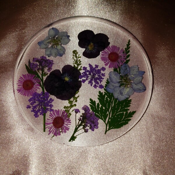 Natural Flowers Coasters,colorful Pressed Real Flowers Outdoor Coasters ...