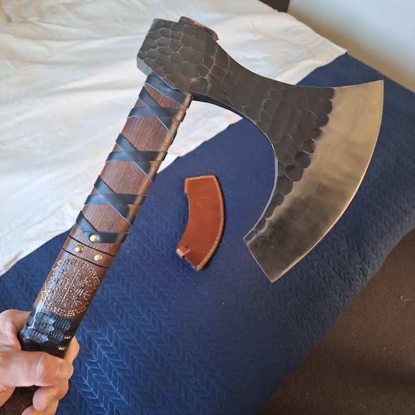 Viking Axe, Handmade Axe, Hand Forged Double Bit Axe, Custom Made Axe ...