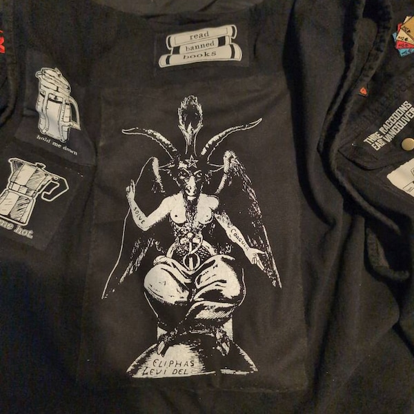 Dance of the Sabbath Tote Bag La Danse Du Sabbat Screen Printed Witches Patch Horror Punk Black ...