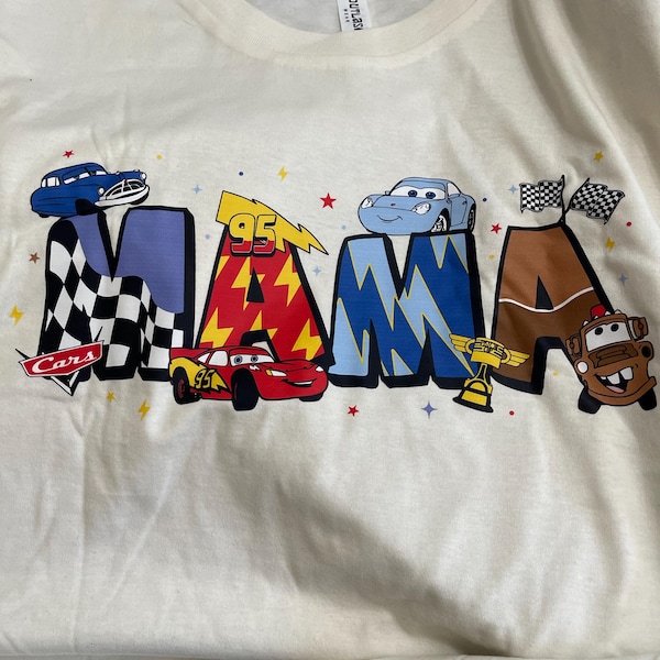 Lightning Mcqueen Mama Dada Shirt, Cars Mom Dad Tee, Mother's Day T ...