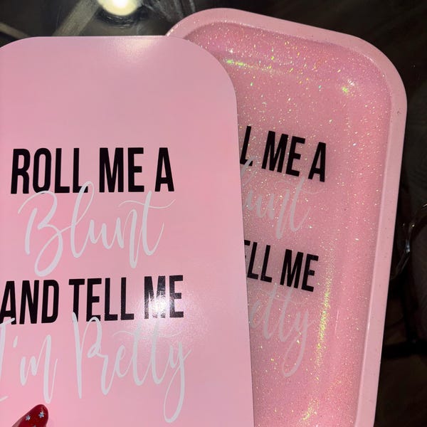 Canna Mom Get a Break Mini Tray With Magnetic Lid | Bejeweled Tray ...