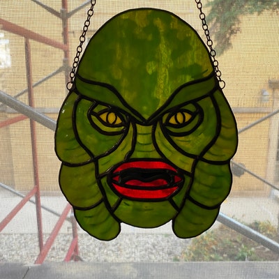 UFO Alien Abduction Stained Glass Suncatcher Wall Art Home - Etsy