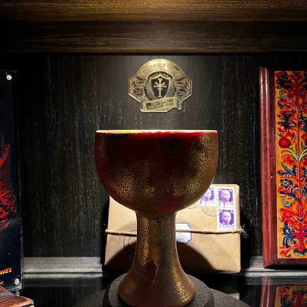 Custom HOLY GRAIL Display PLACARD Prop Indiana Jones Last Crusade ...