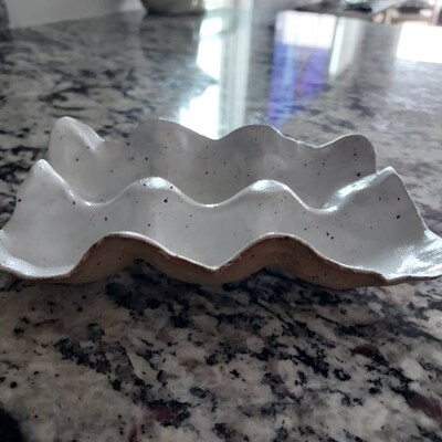 Porcelain Handmade Plate With Pinched Edge Jewellery Dish - Etsy