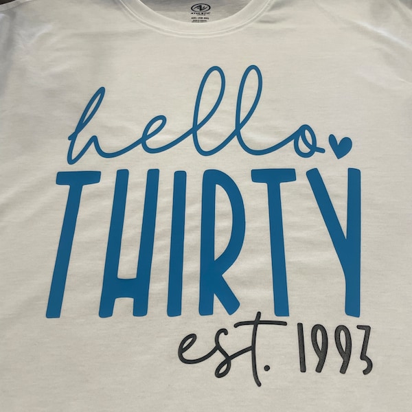 Hello Thirty SVG, PNG, 30th Birthday Svg, 30th Birthday Shirt Svg ...