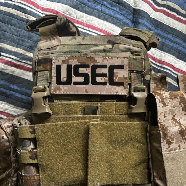 Union Jack Flag With Three Text Lines Custom Your Own Text Lasercut Patch Customized IR Combat ...