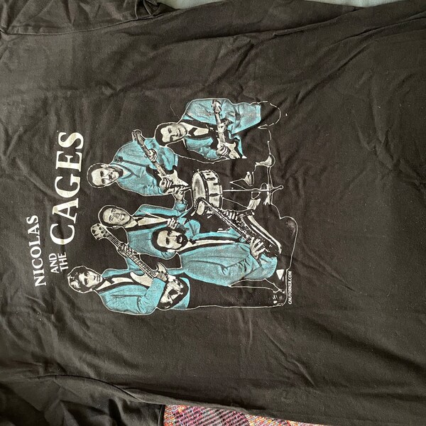 Nicolas Cage Band Shirt ORIGINAL Black Shirt / Face off Edition, Hand ...