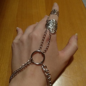 Fairy Bracelet, Ring Chain Bracelet, Punk Jewelry, Ring Bracelet ...