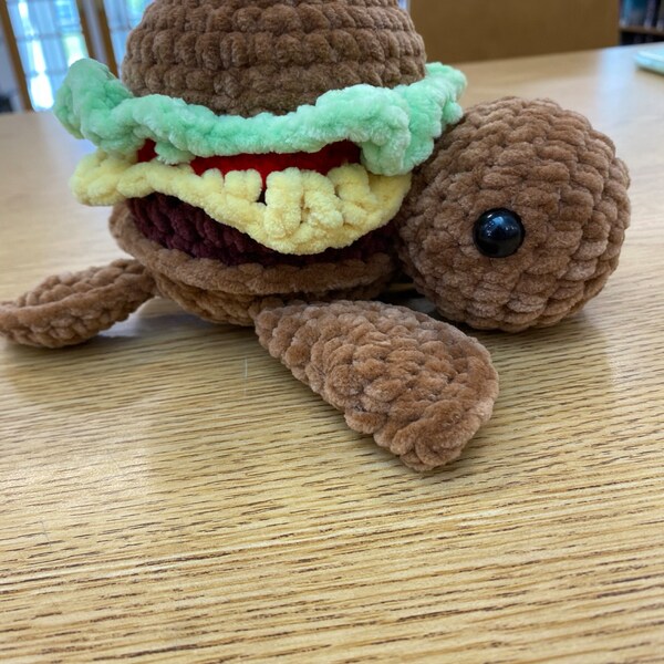 Burger Turtle Crochet Pattern PDF Download Beginner Friendly Amigurumi ...