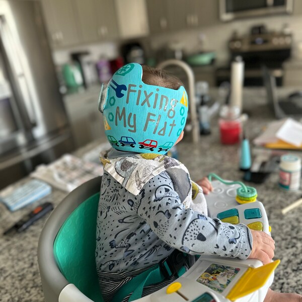 Fixin' My Flat Doc Band Cranial Helmet Decal STICKERS ONLY for Docband ...