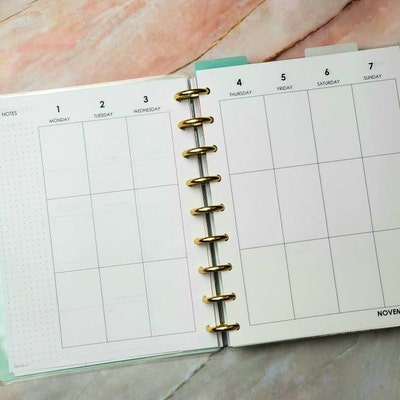 Editable Classic Happy Planner Monthly Calendar Inserts, Printable ...
