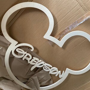 Disney Ears Kids Name Sign Disney Mickey Mouse Disney | Etsy