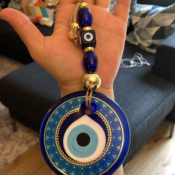 Evil Eye Turkish Coffee Cup - 24K Gold - Ceramic Coffee Mug Handmade ...