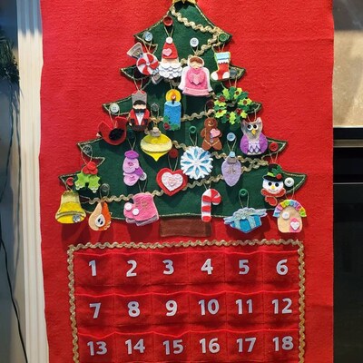 Christmas Tree Advent Calendar Pattern 29 Ornaments PATTERN Instant ...