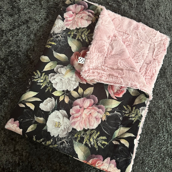 Bright Rainbow Tie Dye Baby Girl Minky Blanket | Luxe Cuddle ...