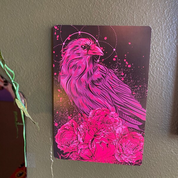 Raven and Rose 4x6 Inch Satin Signed Print Gothic Art Goth Dark Manfish ...