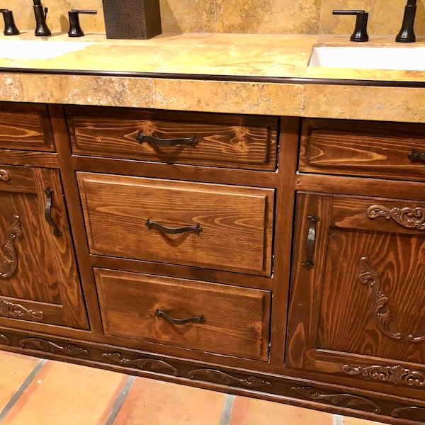 Hpsh Series Rustic Spanish Style Wrought Iron Cabinet Drawer Pull - Etsy